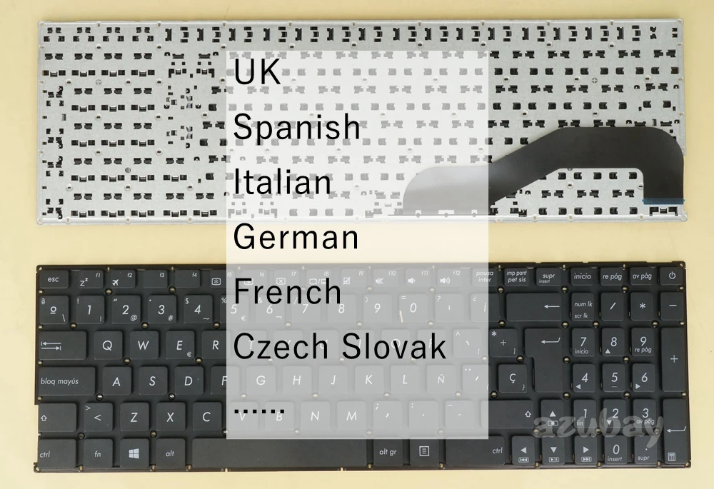 Teclado español, alemán, checo y francés para Asus A540LA, A540LJ ...