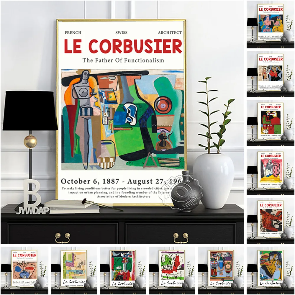 Abstract Painting Cubism Art | Art Exhibition Poster | Le Corbusier ...