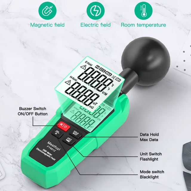 Handheld EMF Meter Household Precise Microwave Oven Computer Radiation ...