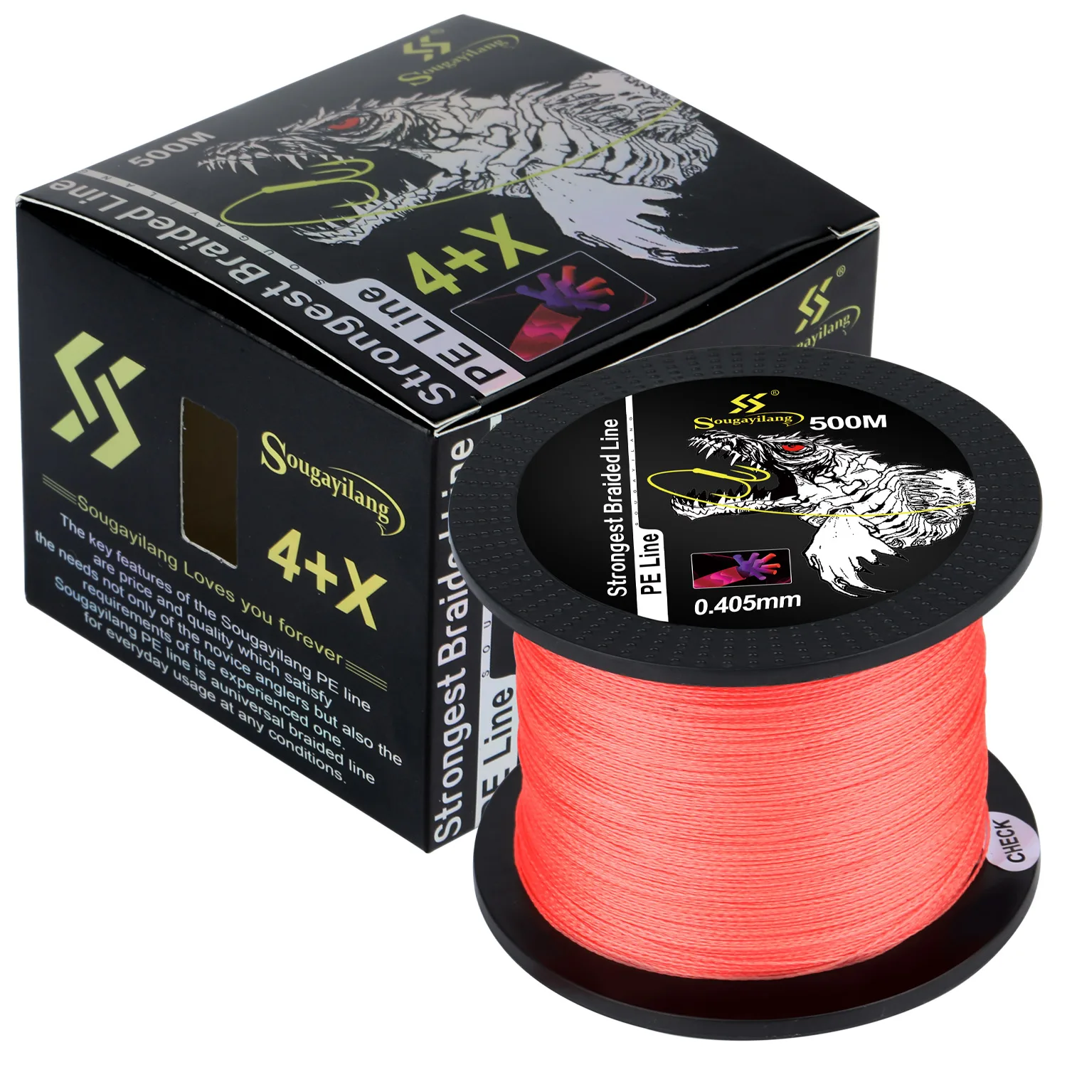 FIL DE PECHE,MULTI-500m-0.309mm-29.4kg--ligne de pêche tressée PE, 4 ...