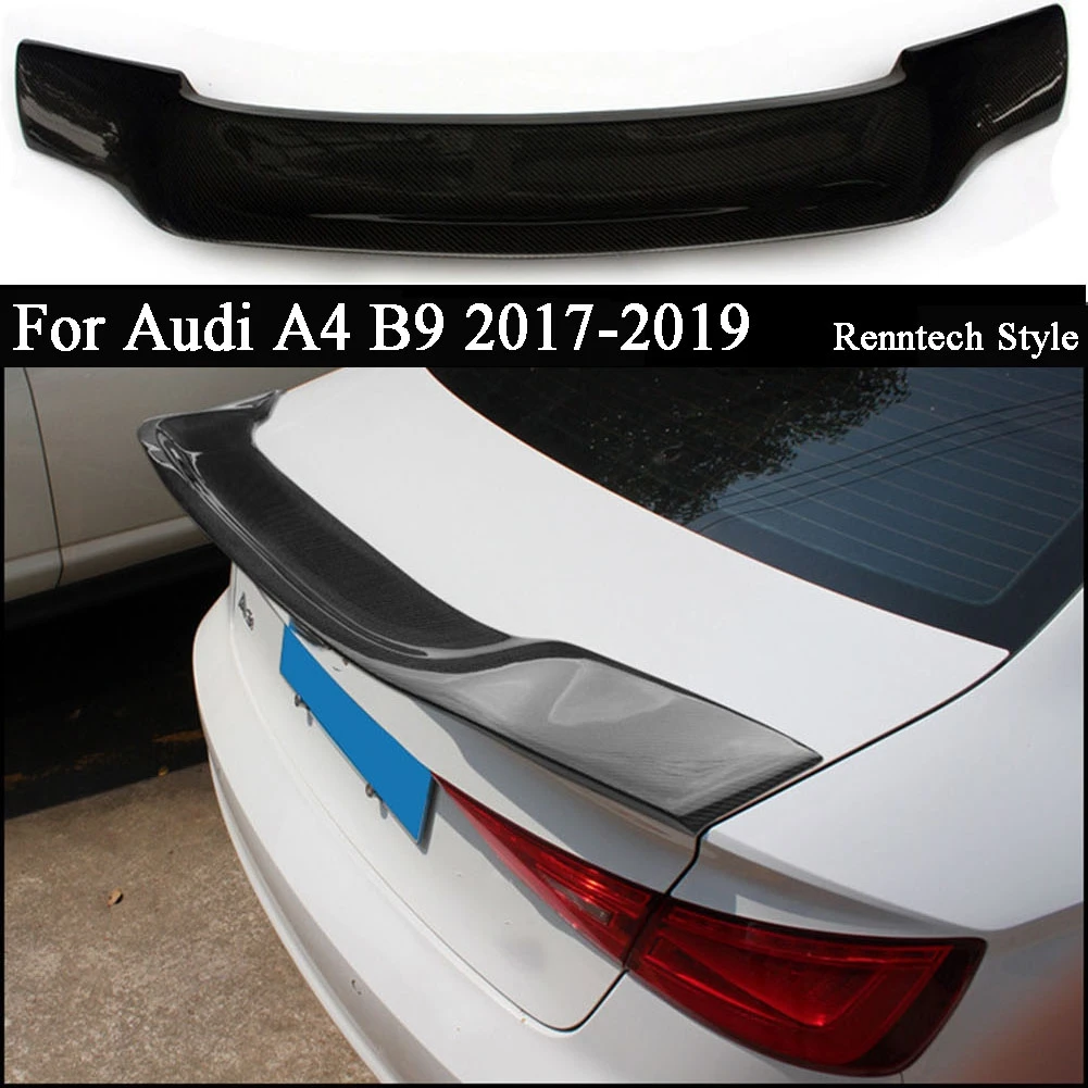 Carbon Rear Trunk Spoiler Boot Wing For Audi A4 B9 2017 2018 2019 ...
