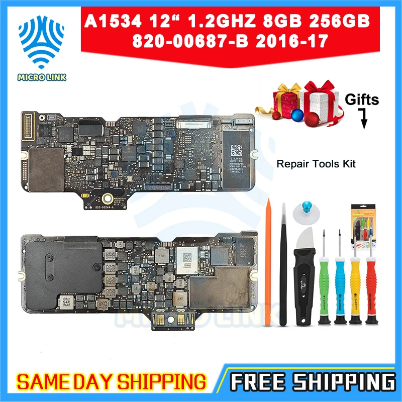 Genuine A1534 Motherboard For Macbook 12" 1.2ghz 8gb 256gb Ssd Logic ...