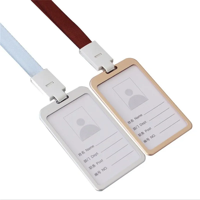 Bleu Badge d'identité de travail en métal, 1 pièce, couvercle de carte ...