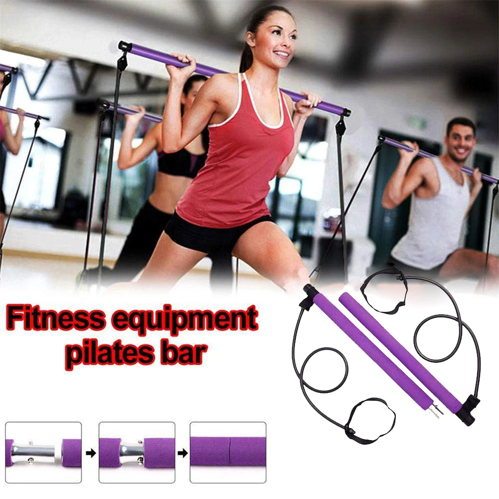 Pilates-Bar-Rod-Widerstand-Bands-Elastische-Bands-Workout-2-Farben ...