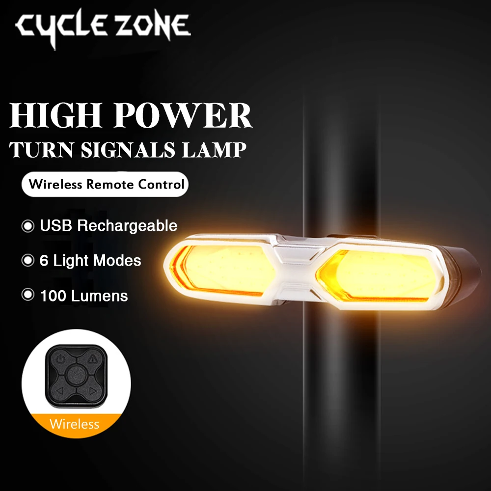 Wireless Bicycle Taillight LED Brake USB Rechargeable Bike Light Rear ...