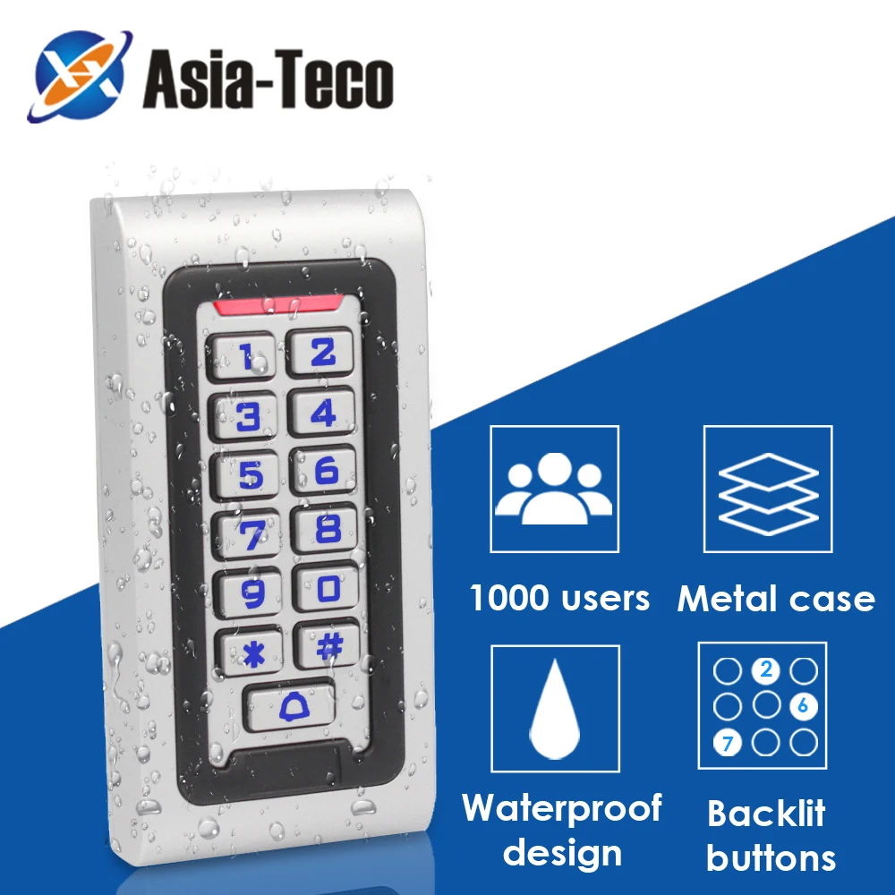 Waterproof Backlight Rfid Door Access Control Reader Keypad 1000 Users ...