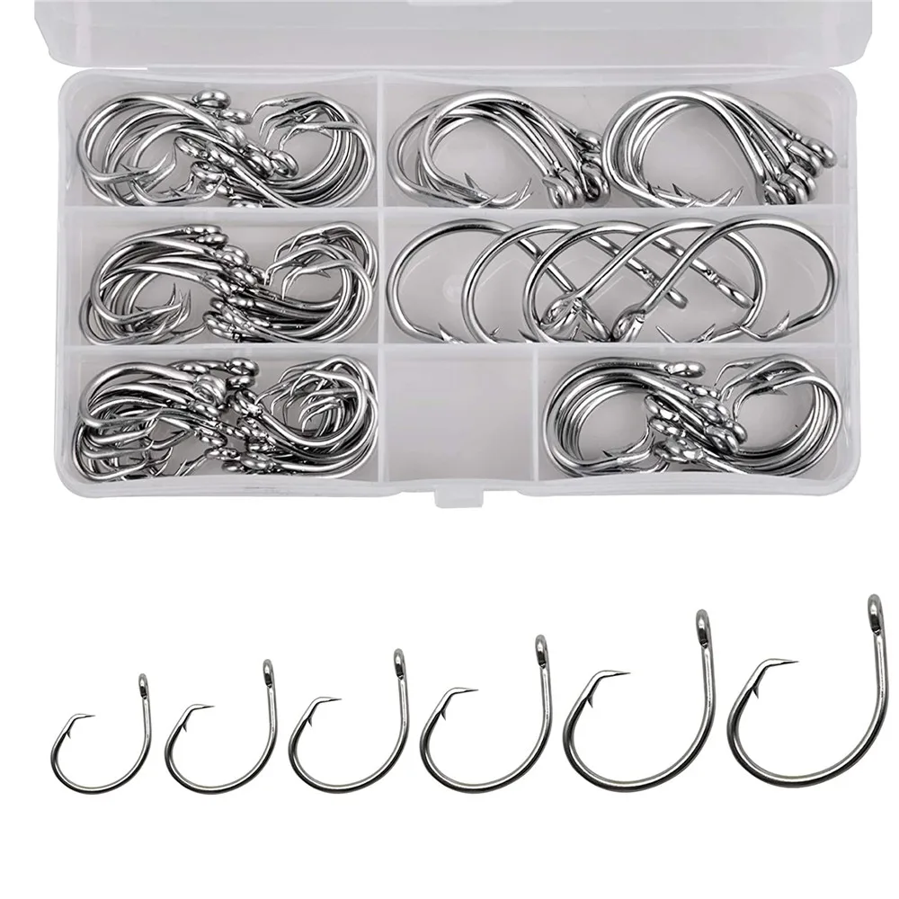 70Pcs-box-Tuna-Fishing-Hooks-Kit-8-0-13-0-Circle-Hooks-Stainless-Steel ...