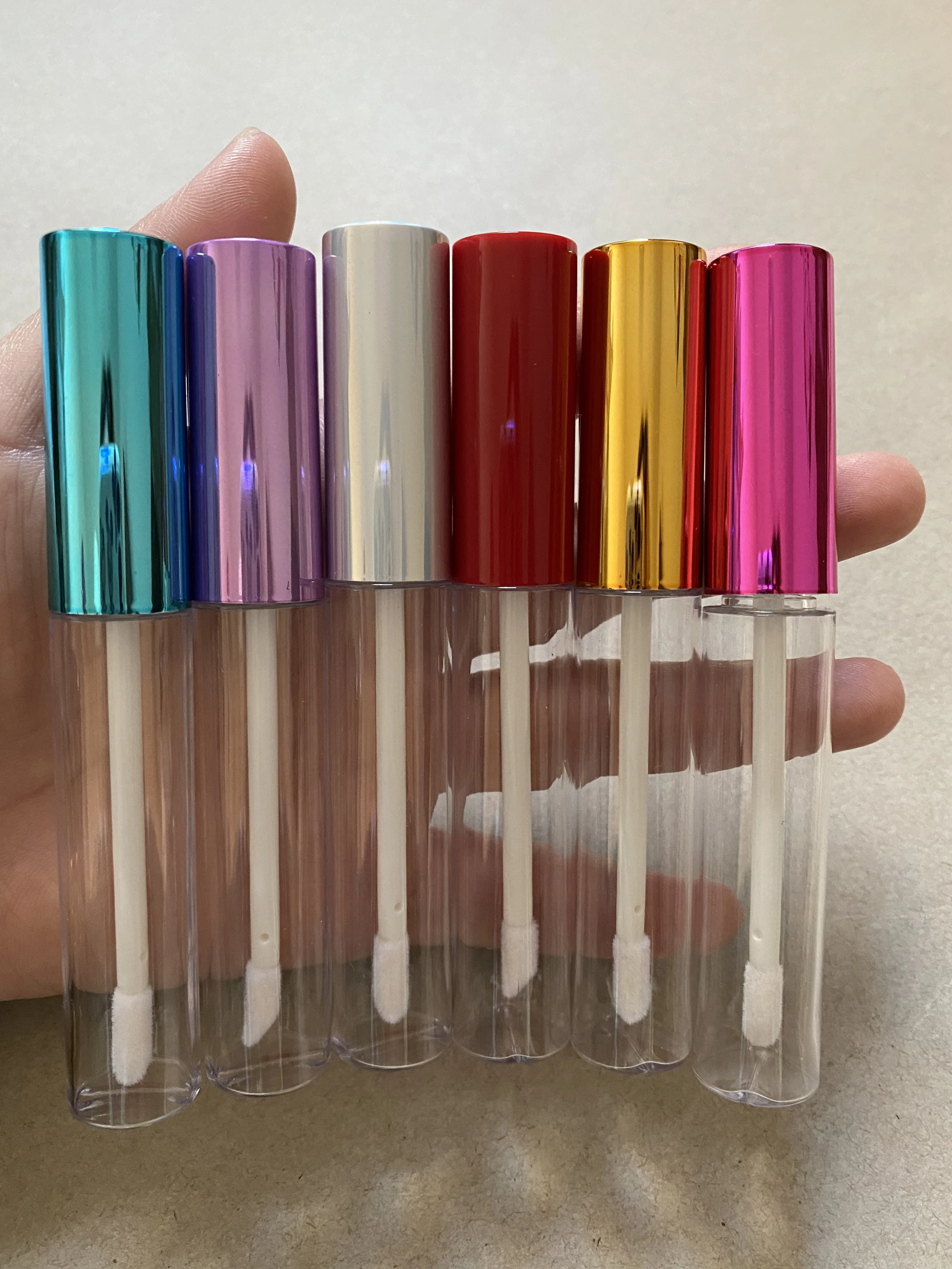 10ml Empty Lipgloss Packing Containers Blue/Purple/Red/Silver/Gold ...