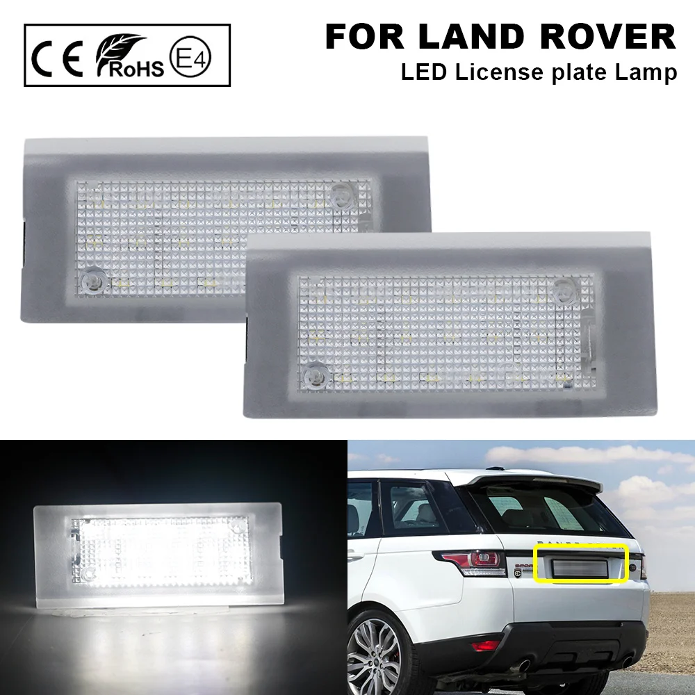 2Pcs LED License Number Plate Light Replacement Lamp For Range Rover 2pcs-led-license-number-plate-light-replacement-lamp-for-range-rover