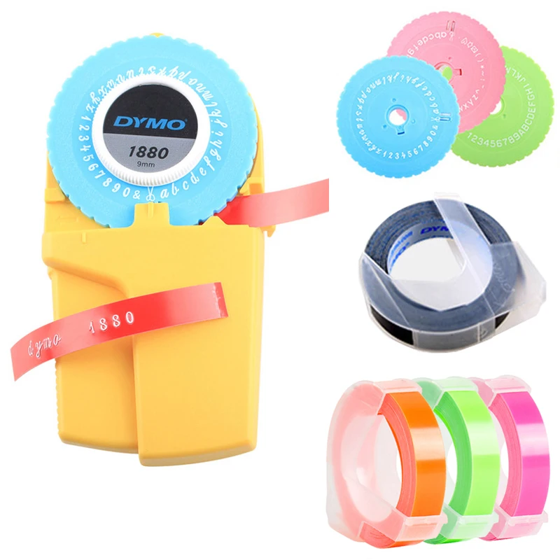 Dymo 1880 Embossing Label Maker Or 3rolls/5rolls Tape For 9mm(3/8 ...