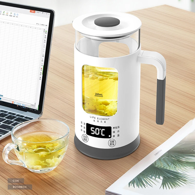 600ml Mini Multi-function Electric Kettle Health Preserving Pot Glass ...