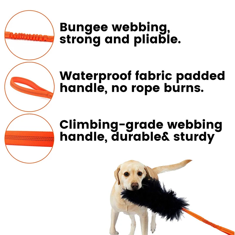 Dog Rope Toy Interactive Pet Dog Bungee Toy with Rubber Ball Dog Tug ...
