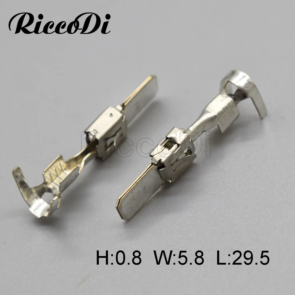 100Pcs 6.3MM Tyco Automotive Crimp Wire Terminal Spade Male Electrical ...