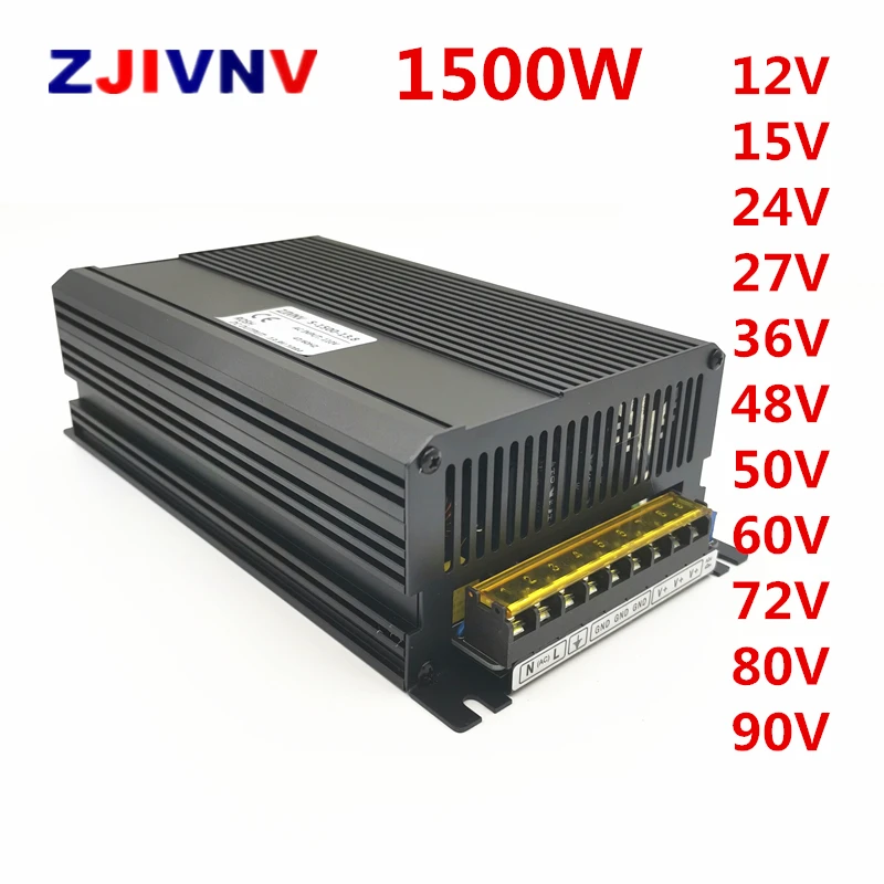 1500W Switching Power Supply AC-DC SMPS output 12V 15V 24V 36V 48V 50V ...