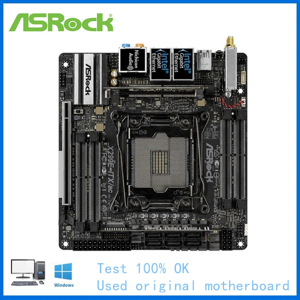 MINI ITX ITX For ASRock X299E ITX ac Motherboard LGA 2066 For Intel ...