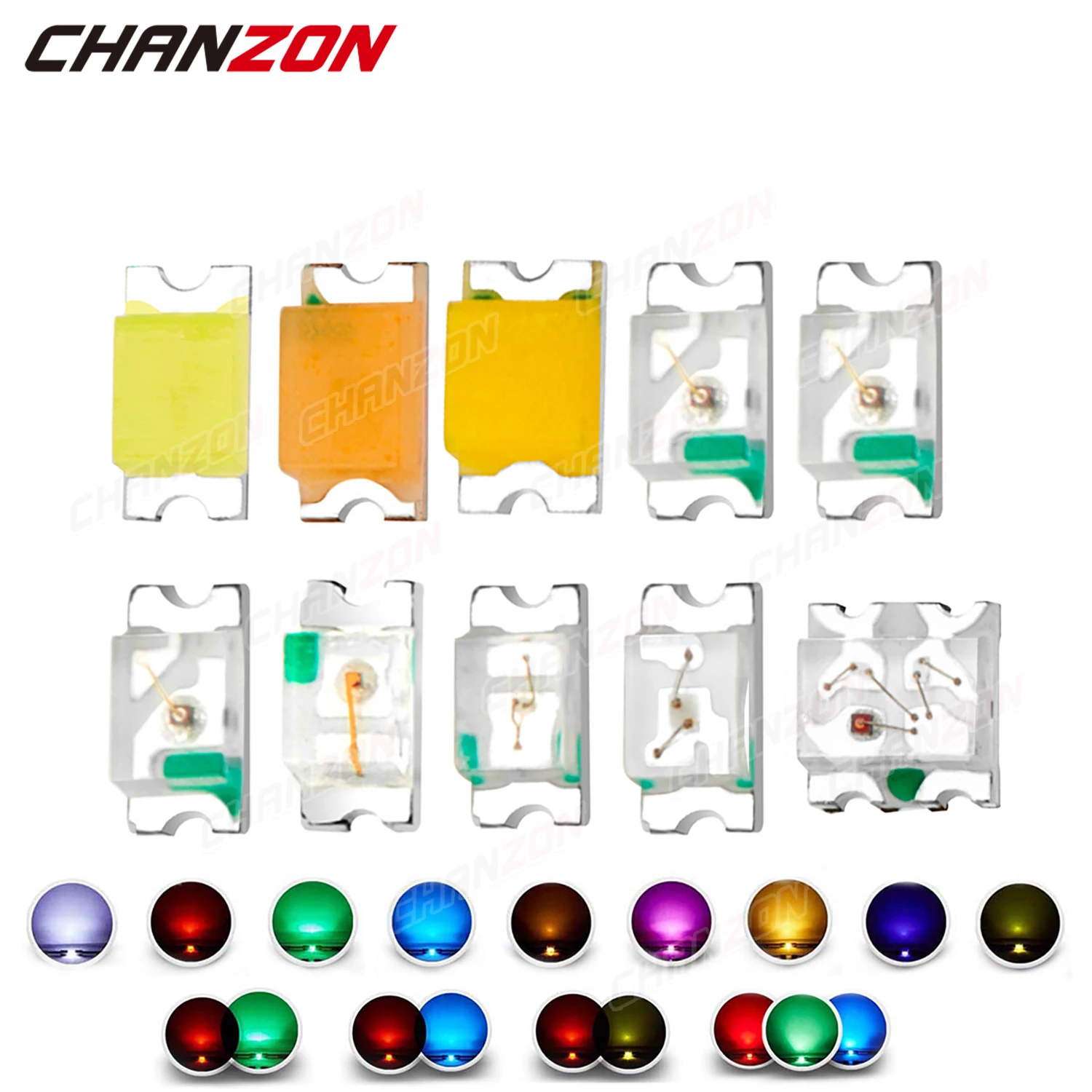 100pcs 0603 0606 Smd Led Diode Chip Warm White Red Green Blue Yellow ...