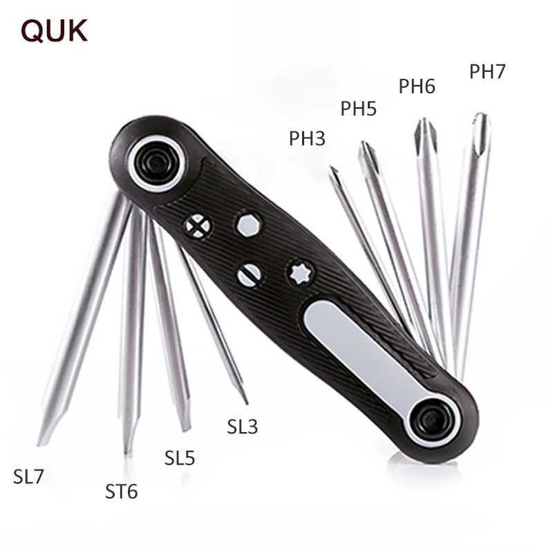 Quk Allen Key Set 8 In 1 Precision Phillips Slotted Torx Screwdriver ...