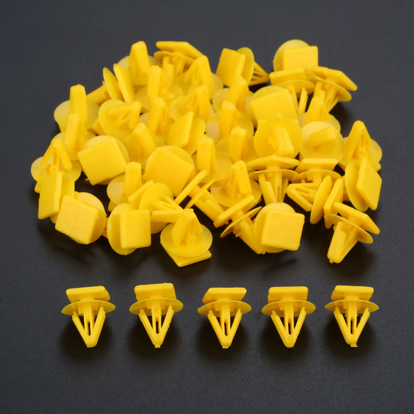 50pcs Car Door Plank Fastener Plastic Rivet Fixed Clamp Interior Trim ...