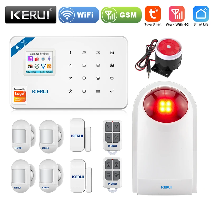 Kerui W181 Security Alarm System Smart Tuya Wifi Gsm Work For Home ...