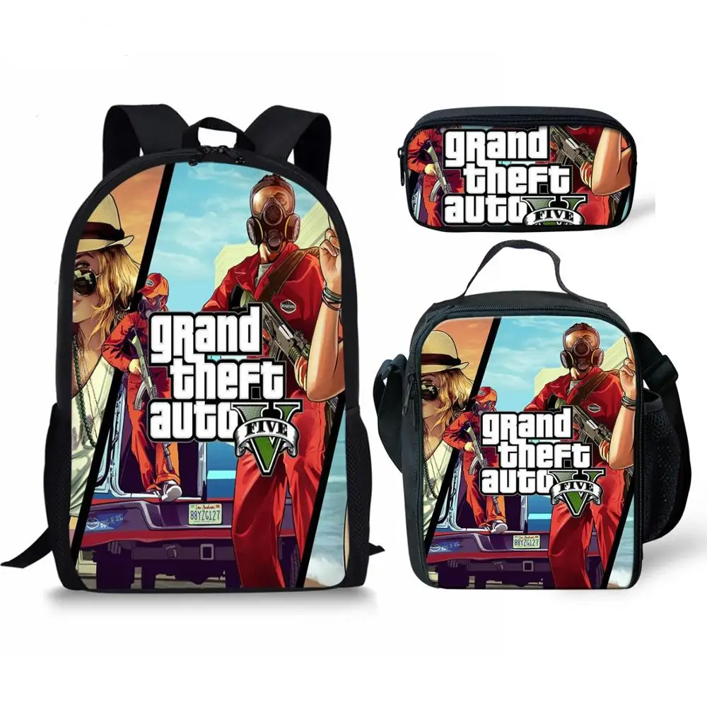 GTA V mochilas escolares para niños y adolescentes, Juego de 3 unids ...