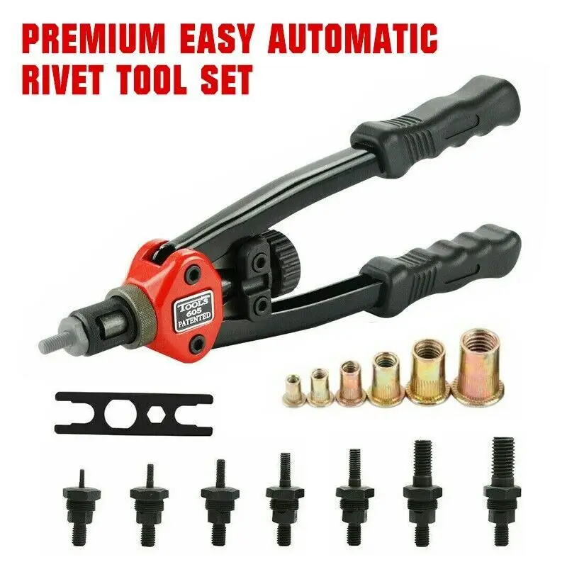 Hand Threaded Rivet Nuts Guns with Nuts 605 606 Double Insert Manual ...