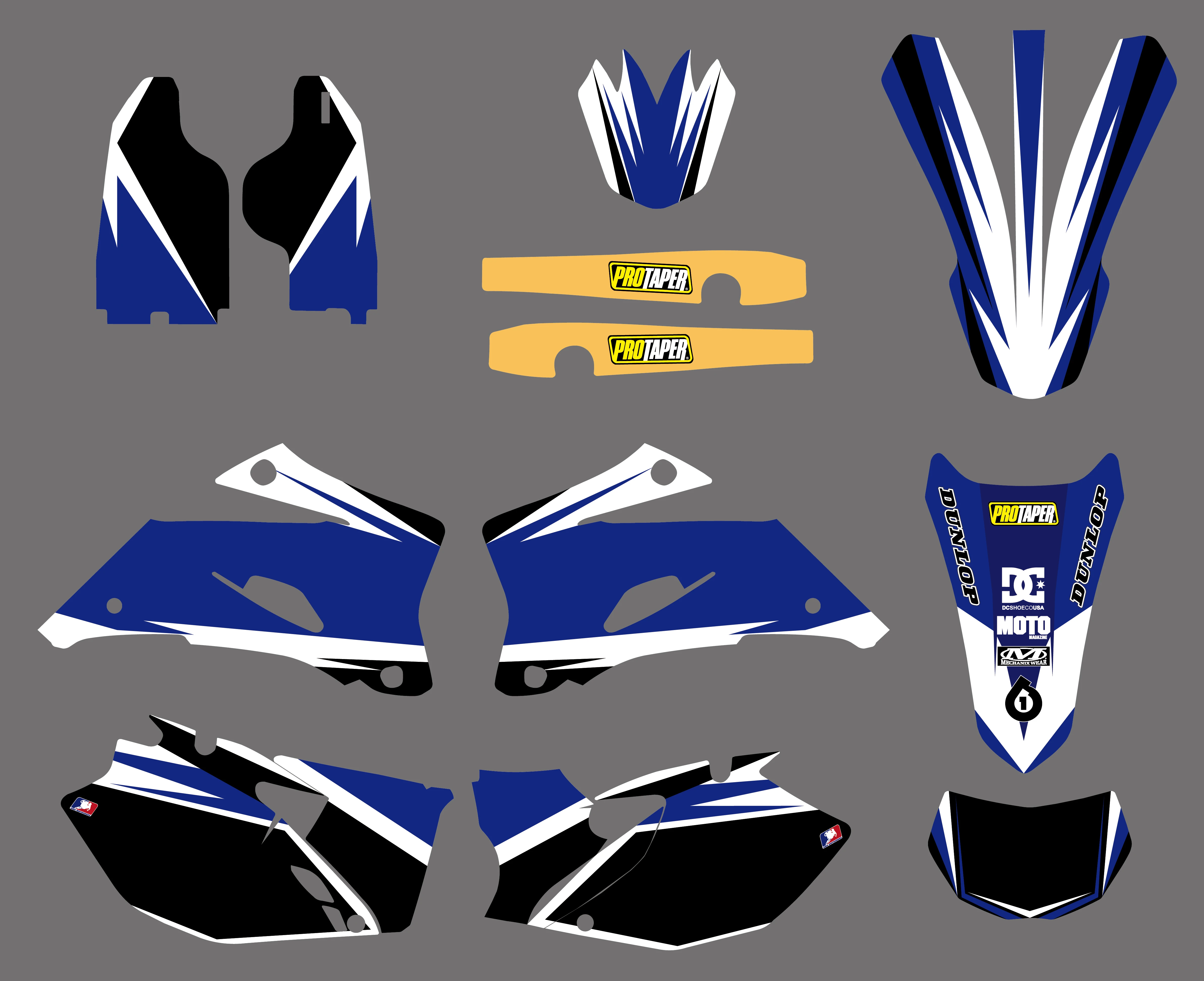 TEAM GRAPHICS & BACKGROUNDS DECALS STICKERS Kits Fits For Yamaha WR250F ...