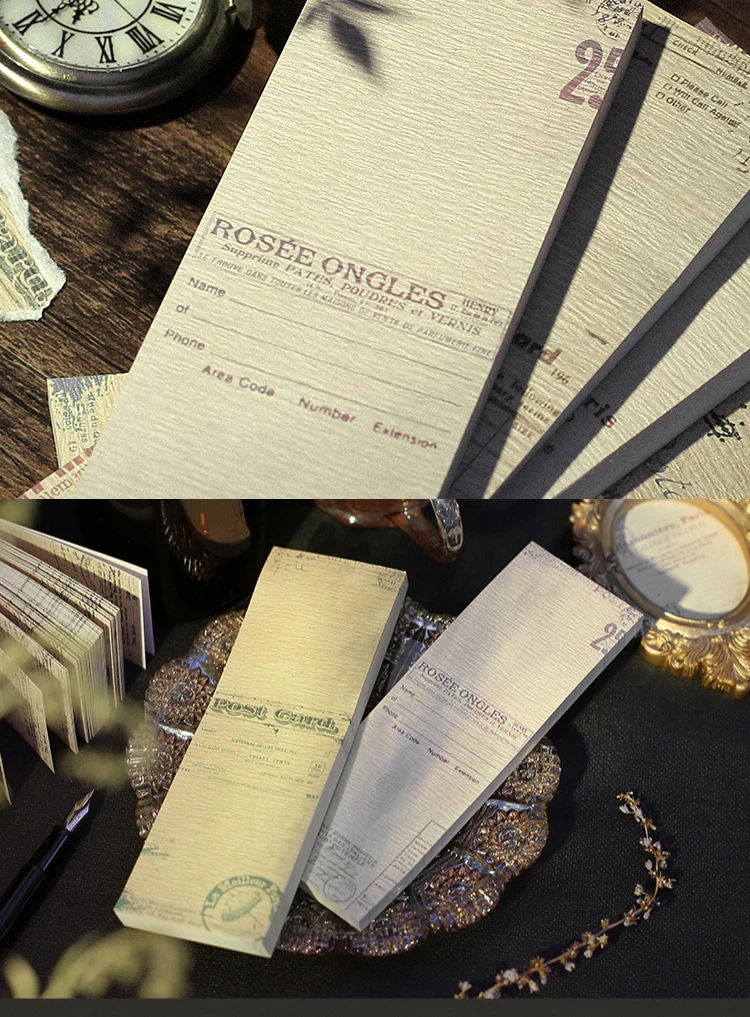 Papier à plier,Étiquette bloc-notes Vintage sans adhésif,étiquette ...