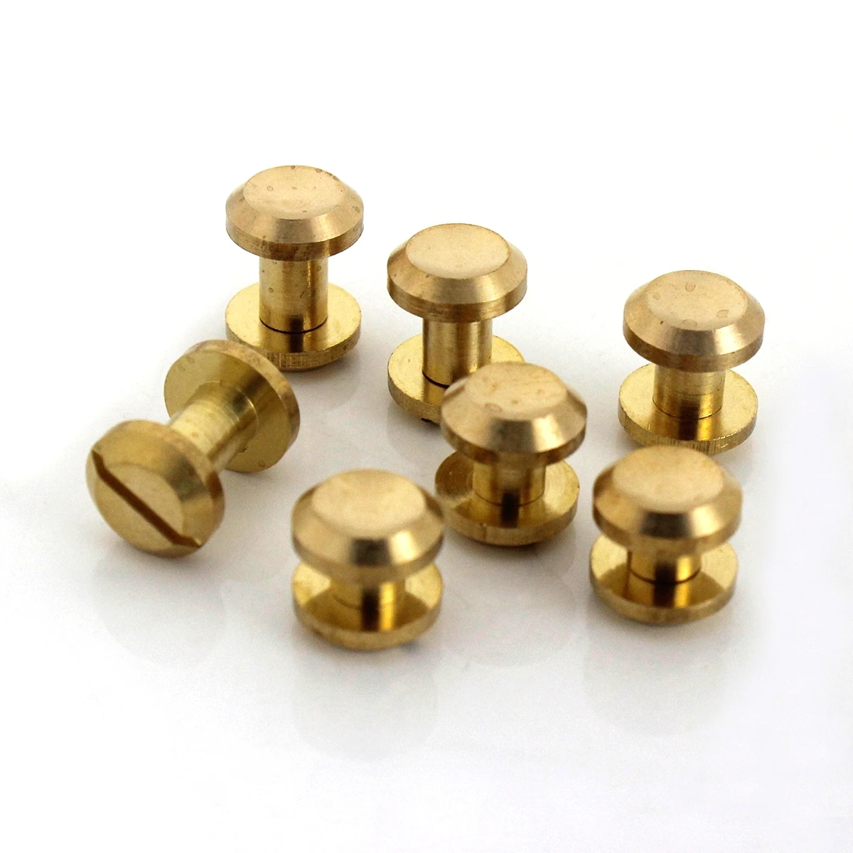 10pcs Solid Brass Concave Head Binding Chicago Screws Nail Rivets For ...