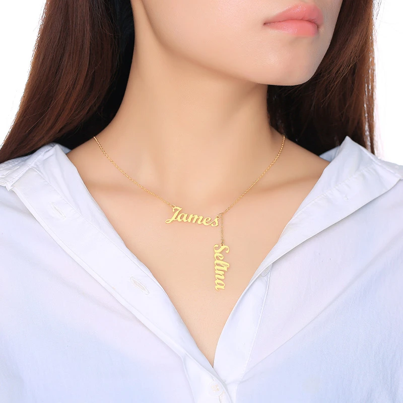 Custom Names Necklace Two Name Necklace Children Names Hong Kong ...