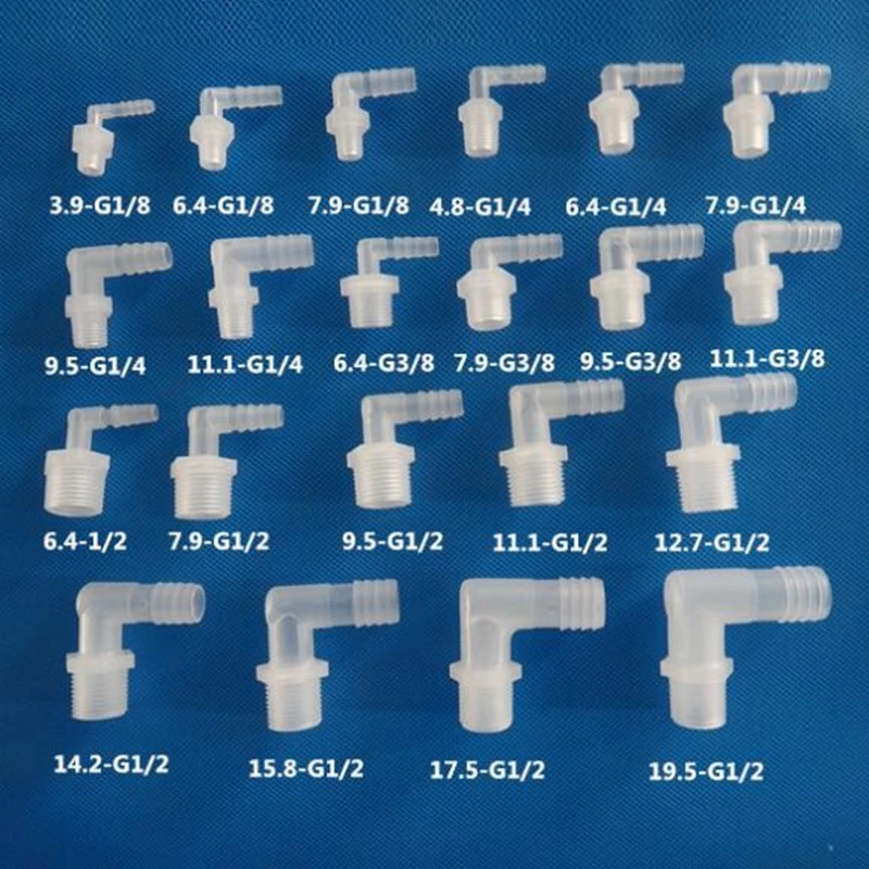 10pcs 1/2" Male Thread Elbow Connector Pagoda Joints for Aquarium Fish ...