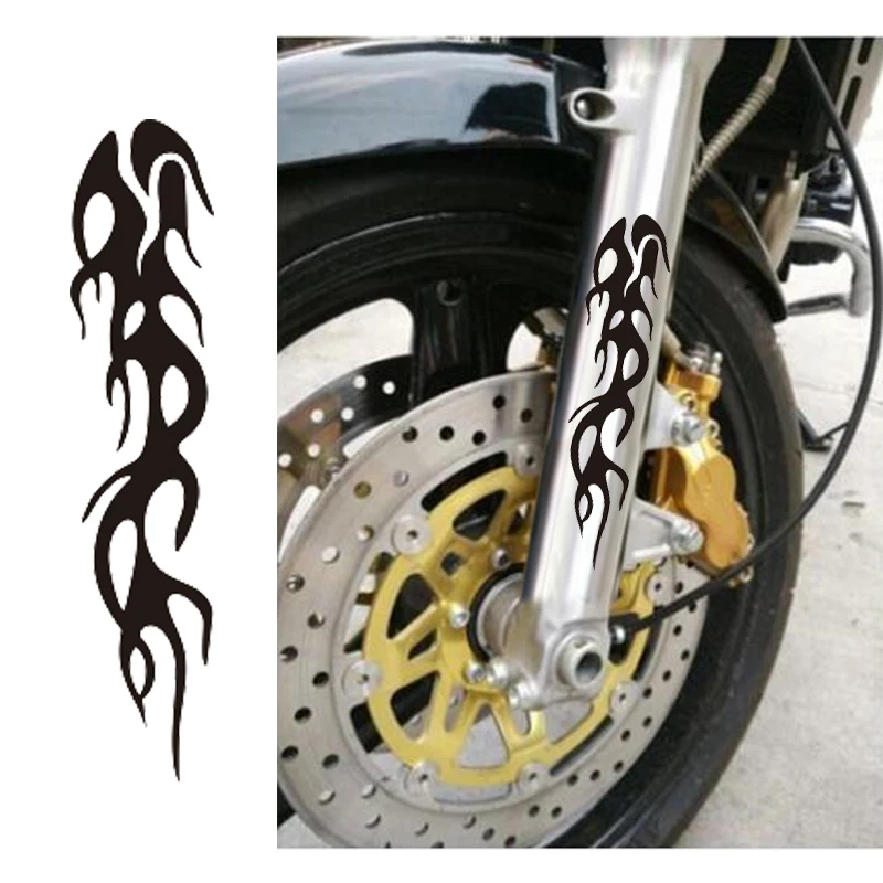 2Pcs-Pair-Universal-Flame-Motorcycle-Front-FORK-SKULL-Decals-Graphic ...