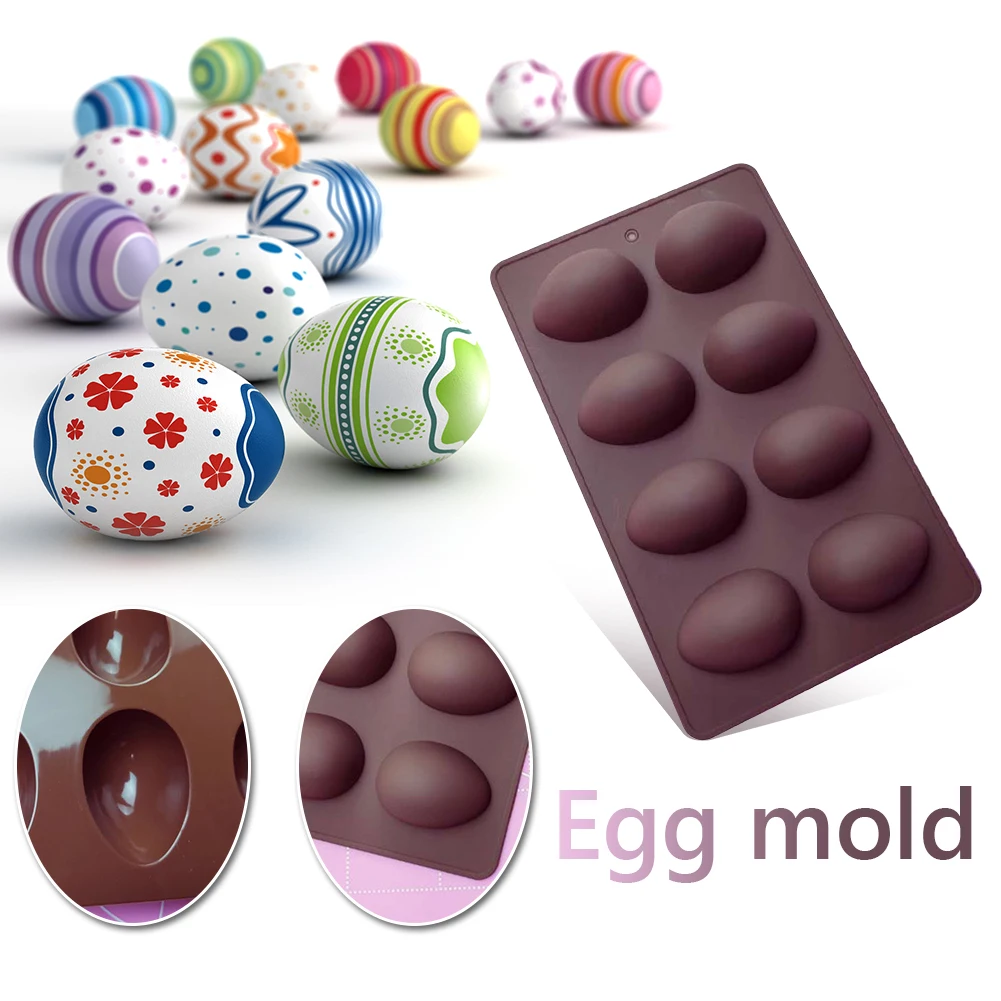 Easter Egg Shaped Bakeware Mould Dessert Silicone Mold Baking DIY ...