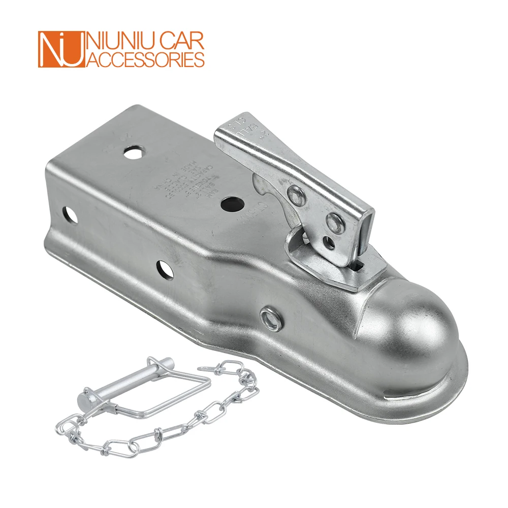 2 X 3 Inch 5000 Lbs Trailer Coupler Hitch Ball Coupling Straight Tongue ...