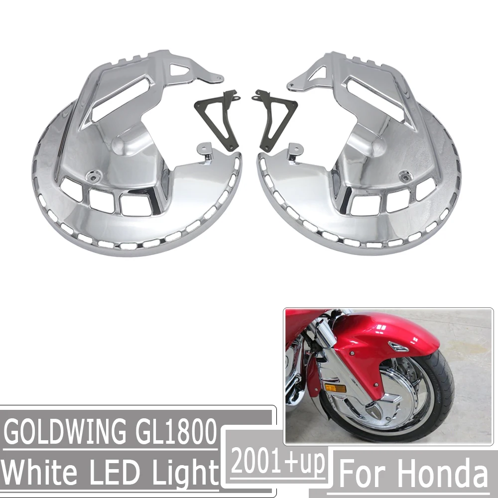 1 Pair Motorcycle Front Brake Rotor Covers Led Ring Of Fire Moto Brake ...