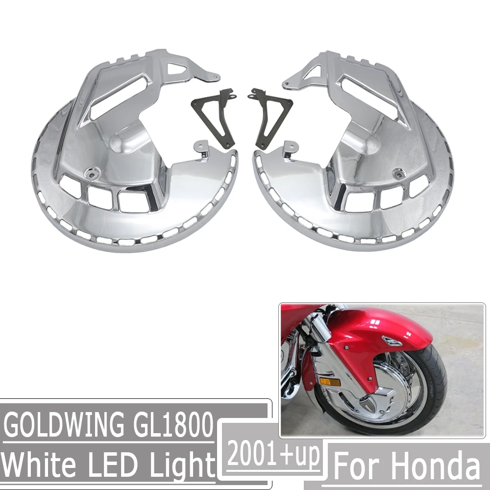 1 Pair Motorcycle Front Brake Rotor Covers Led Ring Of Fire Moto Brake ...