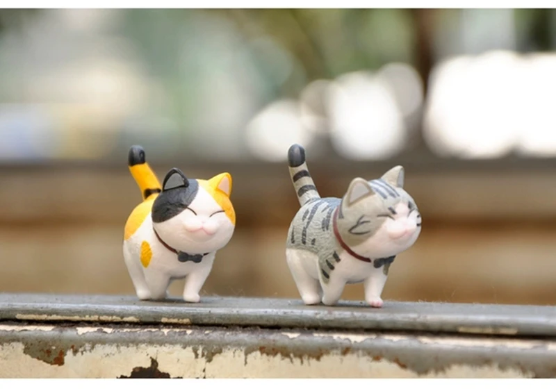 Mini Kawaii Bell Cat Japan Anime Lovely Simulation Animal Cat Pvc ...