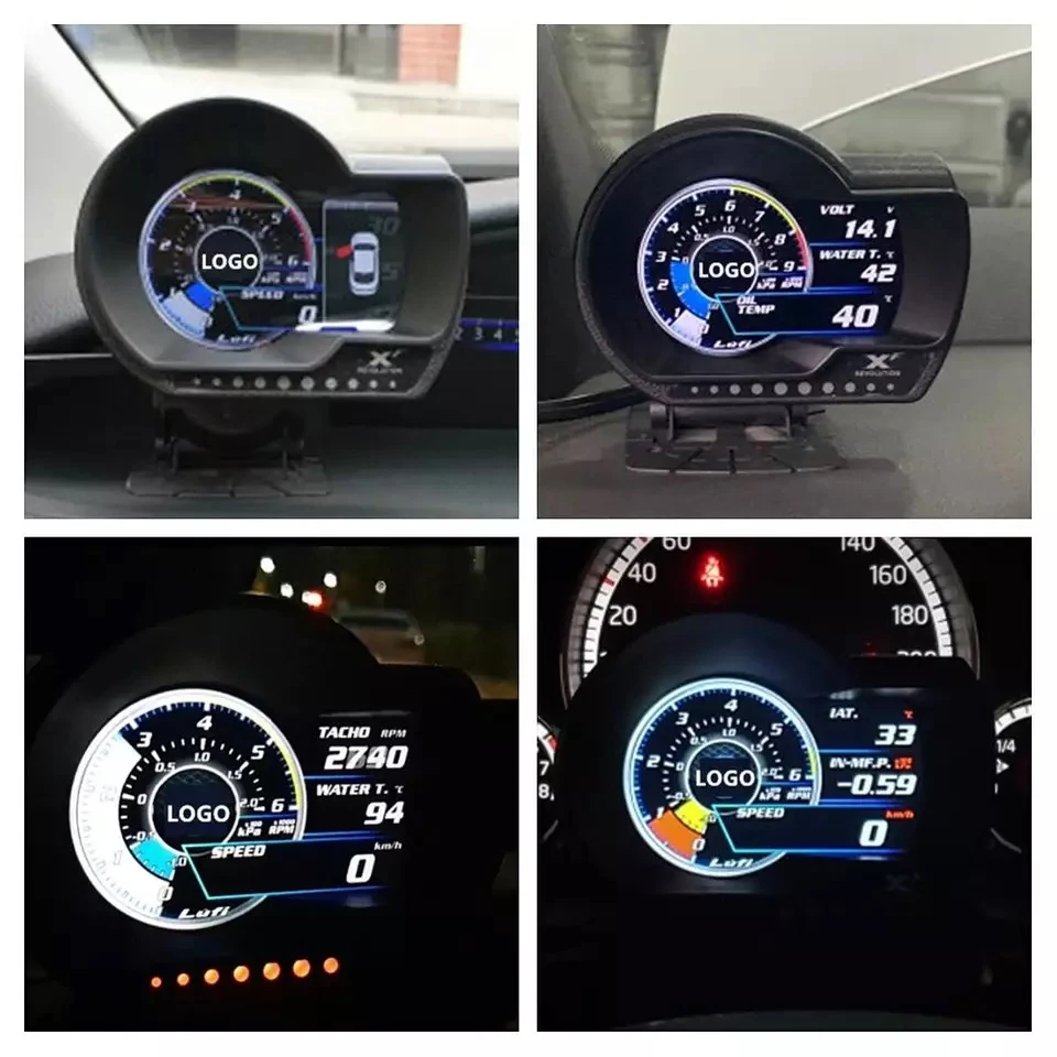 Lufi Xf Obd2 Lcd Digital Turbo Boost Water Temp Oil Pressure ...