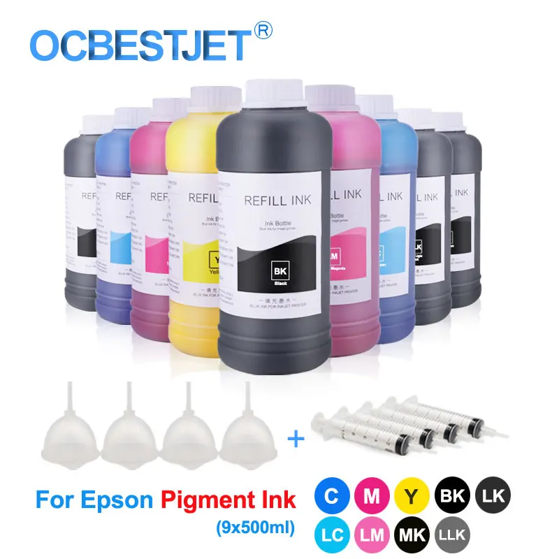 9x500ml Refill Pigment Ink For Epson SureColor P600 P607 P608 P800 3800 ...
