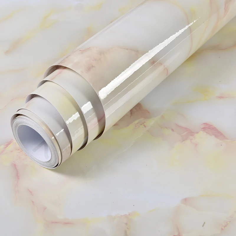 PVC-Marble-Self-adhesive-Wallpaper-Decor-Kitchen-Bathroom-3D-Waterproof ...