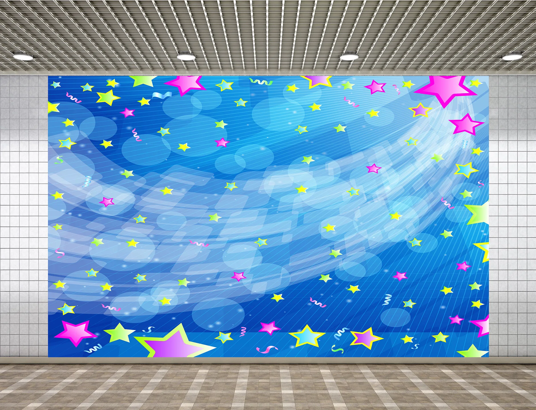 Lyavshi Various small stars on beautiful blue background party ...