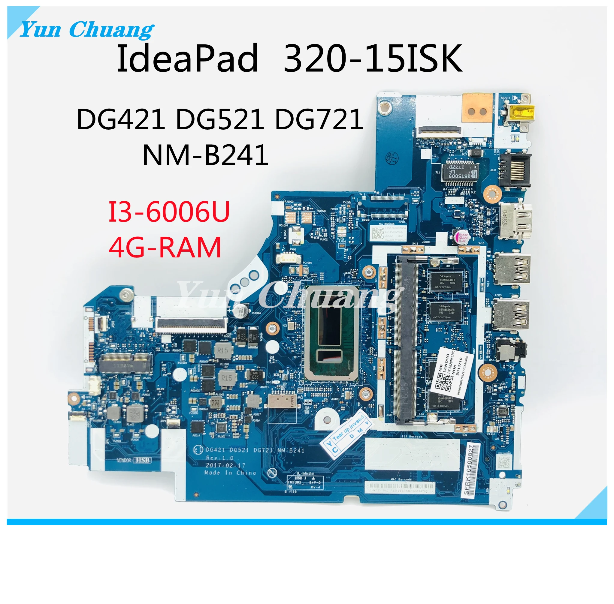 5B20N86786 DG421 DG521 DG721 NM-B241 For Lenovo IdeaPad 320-15ISK ...