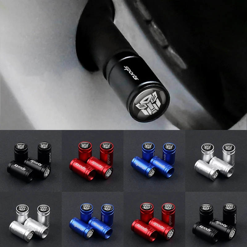 4Pcs Car Tire Valve Stem caps Transformers Emblem Car Wheel Tires ...