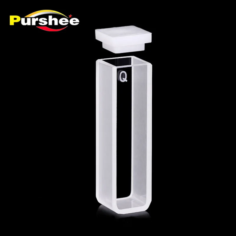 2pcs Standard Quartz Cuvette With Lid 10mm Path Length Without Glue ...
