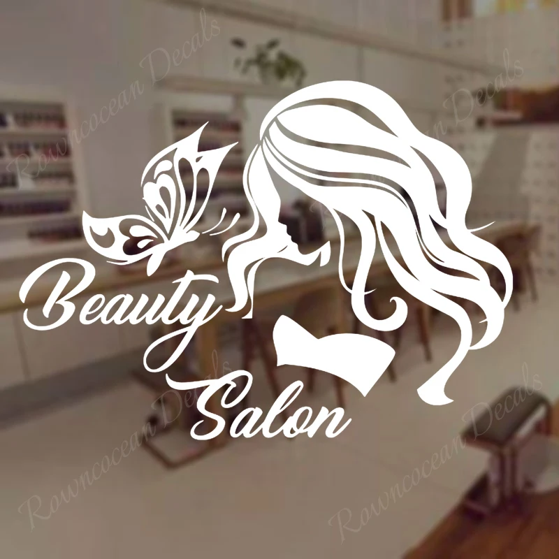 Vinyl Wall Stickers Girl Beauty Salon | Wall Decal Art Vinyl Beauty ...