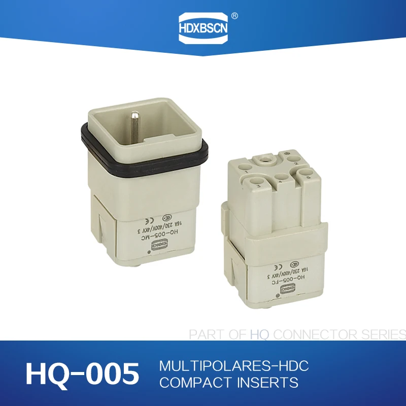 HDXBSCN-Industrial-rectangular-heavy-duty-connector-HDC-HQ-005-MC-FC-5-core-16A-waterproof ...