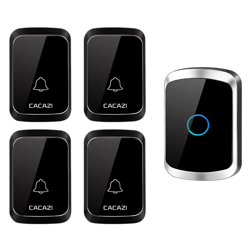 CACAZI-Wireless-Doorbell-Waterproof-300m-Range-LED-Wireless-Gate-Bell ...