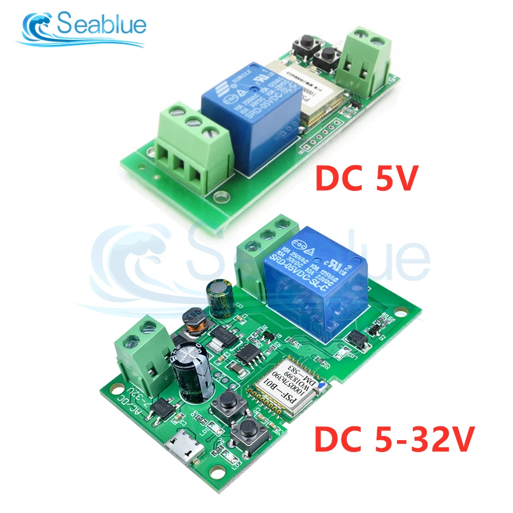 Dc 5v-32v Self-locking Intelligence Wifi Relay Module 5v 12v 24v ...