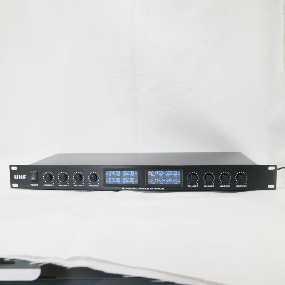 Professional 8 Channel Wireless Microphone System 8 Table Conference G