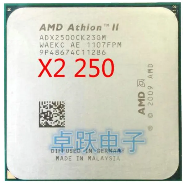 AMD Athlon II X2 250 프로세서 3.0GHz 2MB L2 캐시 소켓 AM3 듀얼 코어 흩어진 조각 cpu, 무료 ...