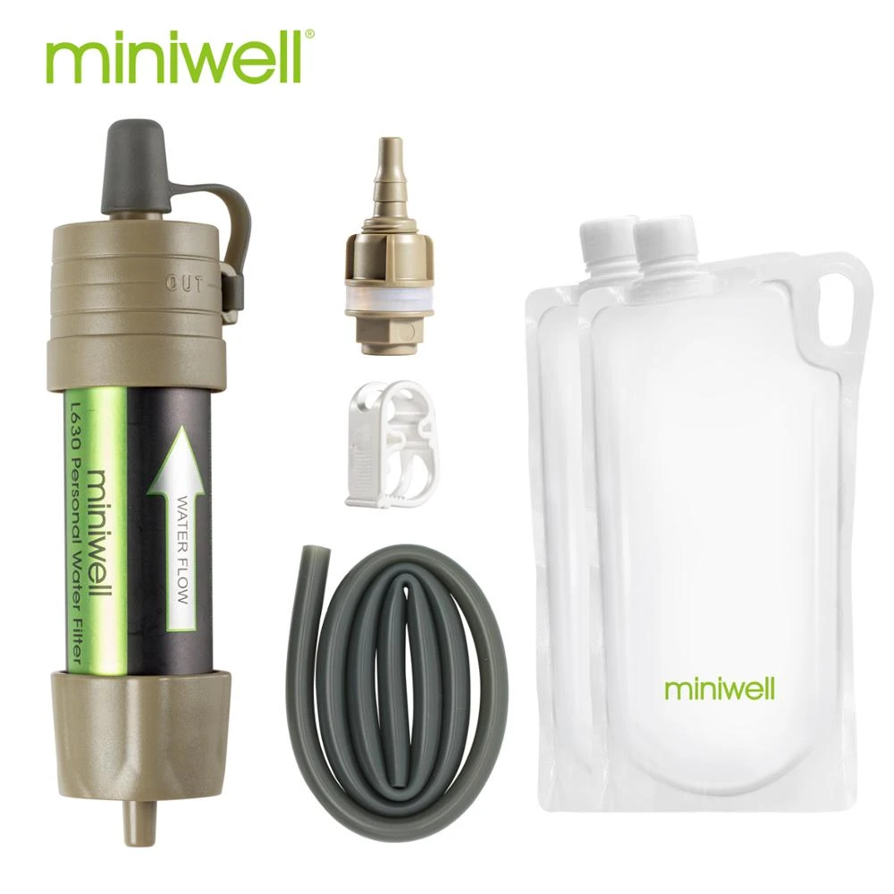 Miniwell L630 Portable Outdoor Water Filter Survival Kit With Bag For ...